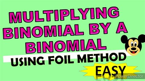 Multiplying Binomial By A Binomial Youtube