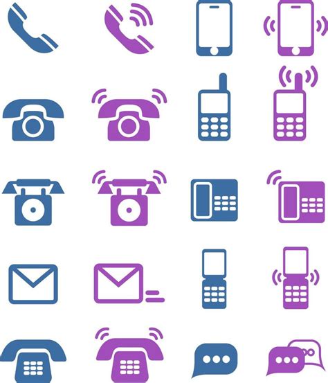 Telephone Icon Set Illustration On A White Background 13775866