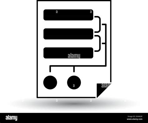 Code Map Icon Black On White Background With Shadow Vector