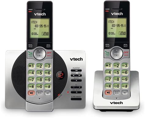 VTech DECT 6 0 Dual Handset Cordless Phone With ITAD CID Backlit Keypads And Screens Full