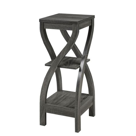 Brassex Inc 2 Tier Plant Stand Grey The Home Depot Canada