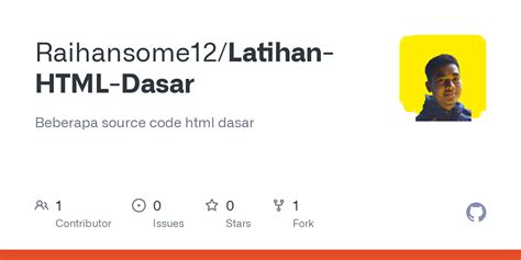 Github Raihansome Latihan Html Dasar Beberapa Source Code Html Dasar