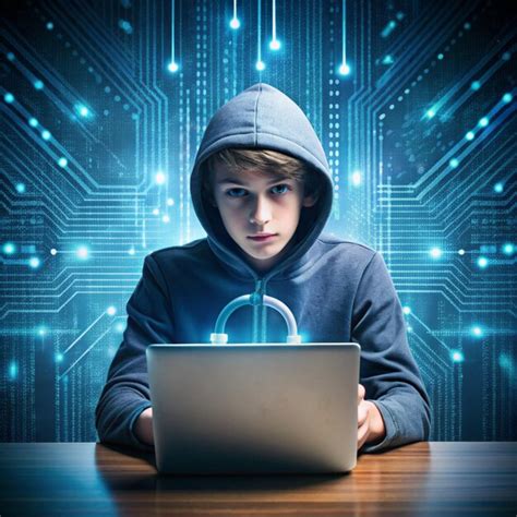 Young Hacker Data Security Threat Premium Ai Generated Image