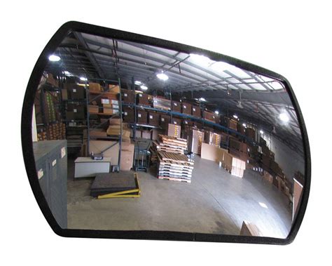 Grainger Approved Espejo Convexo Rectangular Para Interior Exterior 36