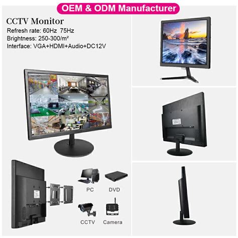 Led Computer Monitor Colour Optional White Black 15 17 19 20 22 24 Inch Lcd Display Pc Monitor