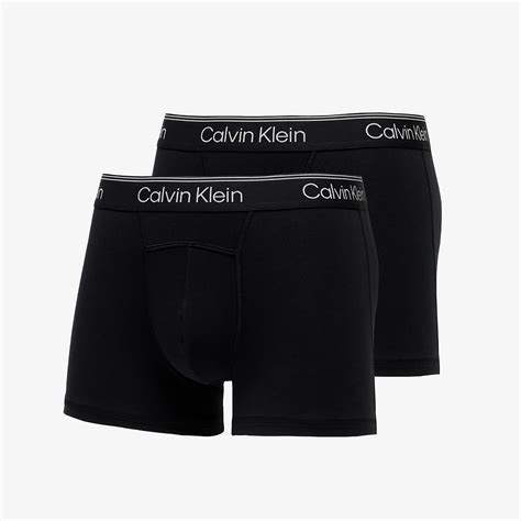 Boxer Shorts Calvin Klein Athletic Cotton Stretch Trunk 2 Pack Black
