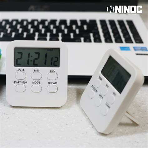 니녹 스탠드형 멀티 타이머 스탑워치 쿠킹타이머 주방 식당 디지털 자석 타이머 Aaa 건전지 포함 티몬