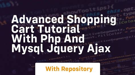 Advanced shopping cart tutorial with php and mysql jquery ajax - YouTube