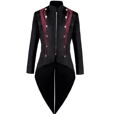 Sumduino Mens Coats Mens Gothic Tailcoat Coat Steampunk Retro Tail