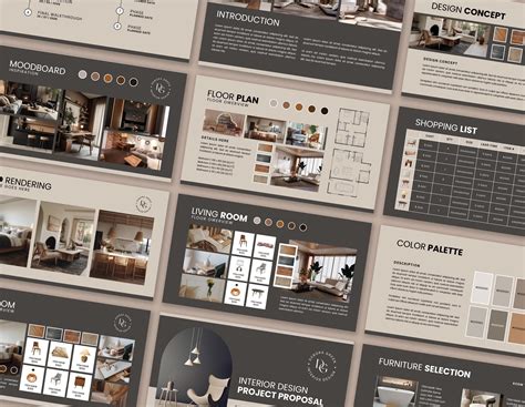 Interior Design Proposal Template Editable Client Presentation E