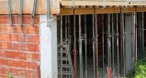 Construction Site During The Construction Of A Residential Building And