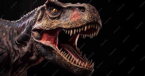 Premium Ai Image Trex Tyrannosaurus Rexhead Close Of Green Dinosaur