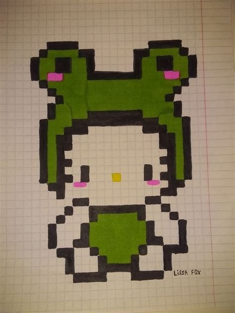 Pixel çizim Hello Kitty Drawing Kitty Drawing Pixel Art