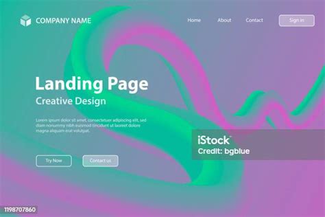 방문 페이지 템플릿 보라색 그라데이션 배경에 유체 추상 설계 0명에 대한 스톡 벡터 아트 및 기타 이미지 0명 3차원 형태 가상현실 Istock
