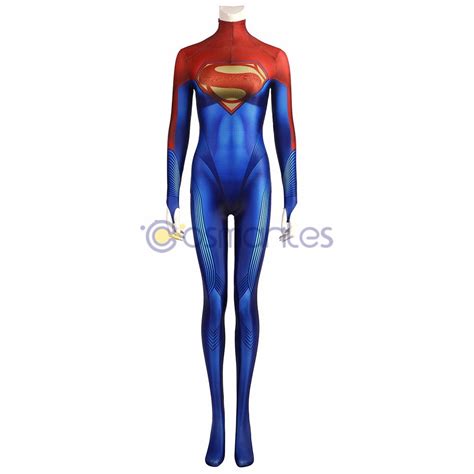 Supergirl Cosplay Costume Kara Zor El Spandex Printed Cosplay Suit