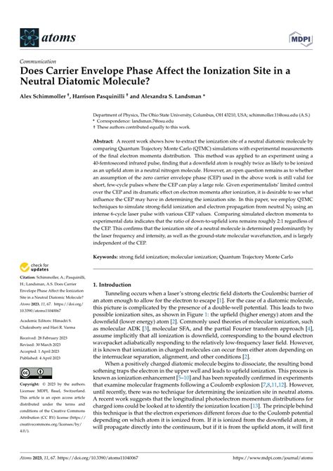 Pdf Does Carrier Envelope Phase Affect The Ionization Site In A
