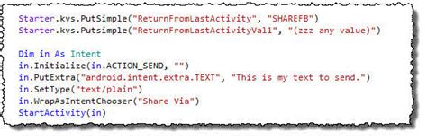 Share Text Intent Creation B4x Programming Forum
