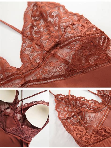 Sensual Red Lace Backless Nightgown Perfect T For Women Etsy