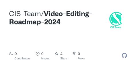 Github Cis Team Video Editing Roadmap