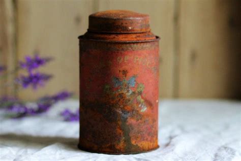 Heavily Aged Vintage Tin Jacksons Of Piccadilly Tea Caddy Etsy