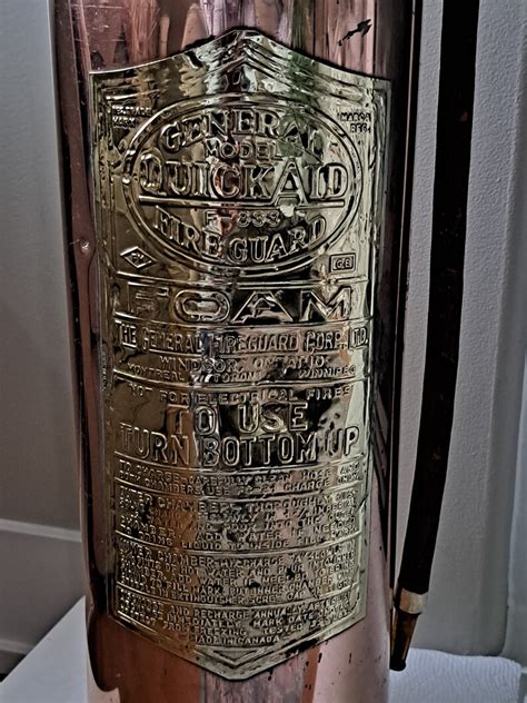 Vintage General Quick Aid Fire Extinguisher Etsy