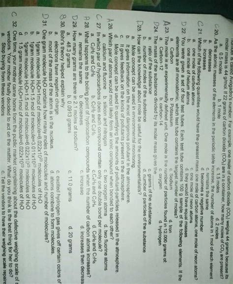 Number Is Called Avogadros Number For Example Studyx