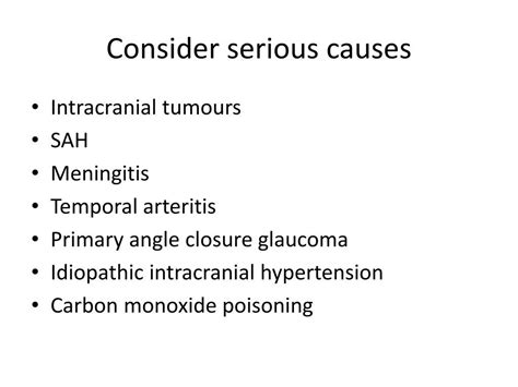 Ppt Diagnosis And Management Of Primary Headaches Bash Guidelines Powerpoint Presentation Id