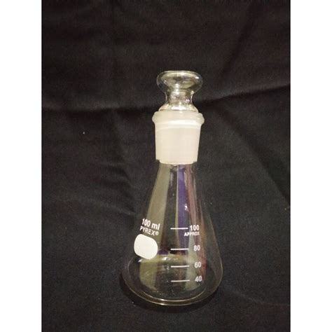 Jual Erlenmeyer 100 Ml Asah With Tutup Stoper Pyrex Shopee Indonesia