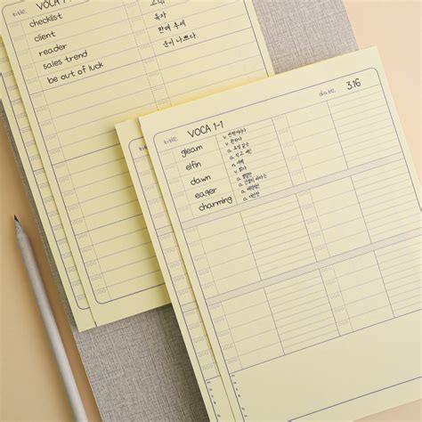 애니 캐넌 애니캐넌 하루 영단어 암기장 50매 영어 단어장 숙어 토익 메모 수첩 떡메 포켓 심플 위시버킷