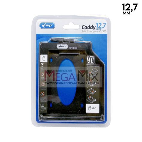 Suporte Caddy 12 7mm Case HD SSD KP HD022 Mega Mix