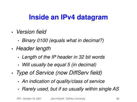 PPT The Internet Protocol IP PowerPoint Presentation Free Download ID