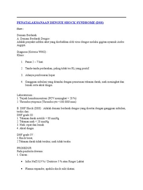 Pdf Dengue Shock Syndrom Dss Dokumen Tips