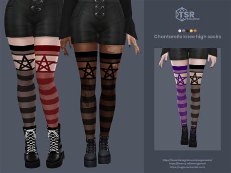 The Sims Resource Chantarelle Knee High Socks