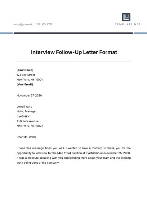 Follow Up Letter Format Follow Up Letters PDF DOC Examples