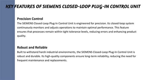 Ppt The Efficiency And Precision Of The Siemens Closed Loop Plug In