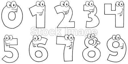 卡通数字人物简笔画 简笔画图片大全 蒲城教育文学网
