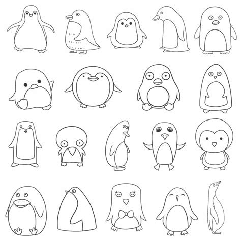 企鹅简笔画图片 走起路来一摇一摆的 简笔画