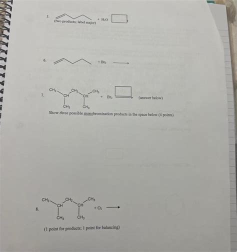 Solved 8 6 7 5 Two Products Label Major Ch3 Ch3 Ch