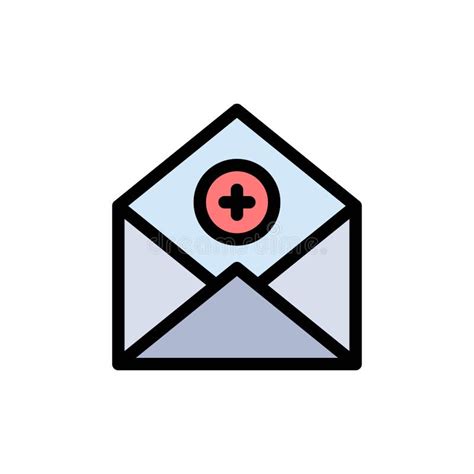 Add Add Mail Communication Email Mail Flat Color Icon Vector Icon Banner Template Stock
