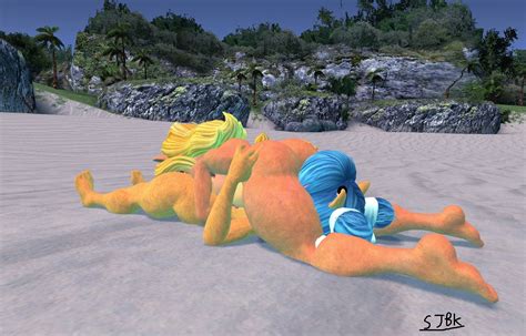 Rule 34 3d 69 Anthro Anthro Only Ass Grab Bandicoot Beach Blonde Hair