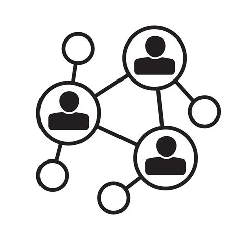 People Network Icon Social Network Connection And Global Business Communication Concept Vector