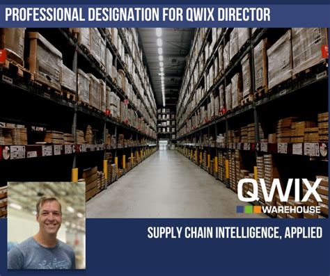 Qwix Service Delivery Director And Head Of Its Supply Chain Consulting