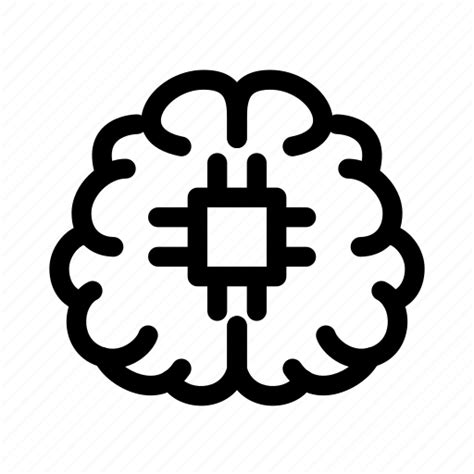 Brain Chip Robot Neural Bionic Artificial Intelligence Icon