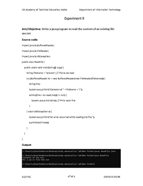 Java 910 Practical File Work Reading And Displaying File Properties