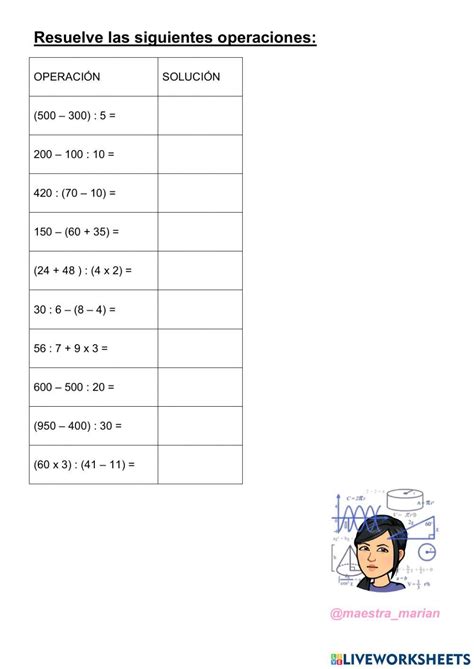 Operaciones Combinadas 2204713 Maestra Marian86 Live