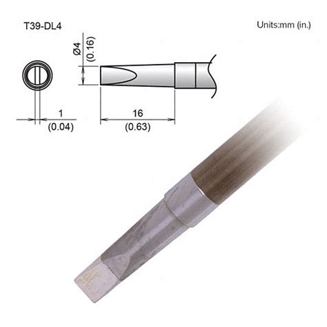 Hakko T39 Series Chisel Soldering Tip 809h50 T39 Dl4 Grainger