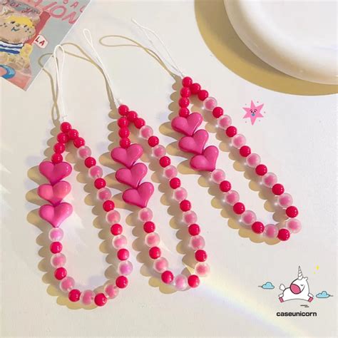 Ins Fashion Cartoon Hand Strap Universal Cute Chain Love Heart Chain