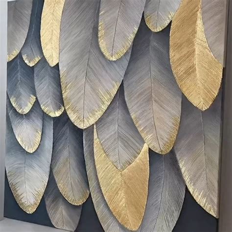 تابلو تکسچر برجسته طرح پر پرنده رنگ و سایز دلخواه اجرا میشه نمونه بارگذاری شده در ابعاد 100 100