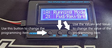 how to program your esc with the lcd multifunction programmer