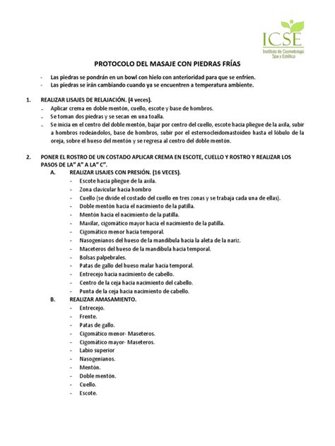 1 Masaje Con Piedras Frías Pdf Cara Sistema Musculoesquelético